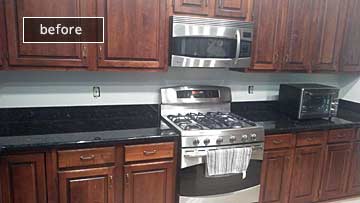 Before & After Kitchen Tile - Ms. Fixit