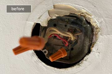 Before & After Ceiling Fan - Ms. Fixit